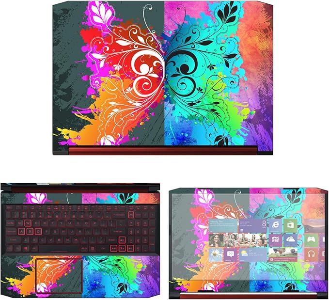 Amazon.com: Decalrus - Protective Decal Floral Skin Sticker for Acer ...