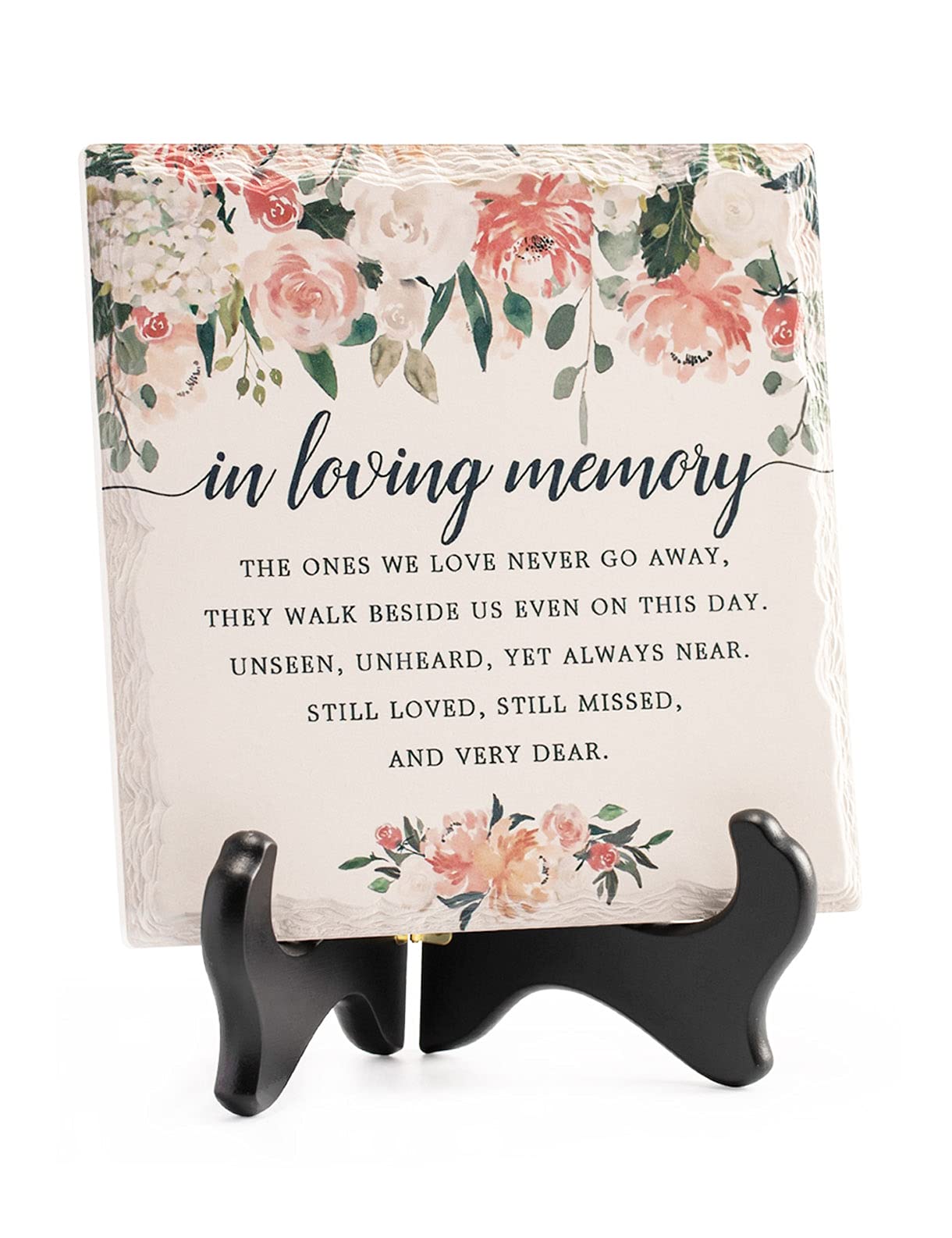 LukieJac in Loving Memory Ceramic Tile with Wooden Stand, Remembrance ...