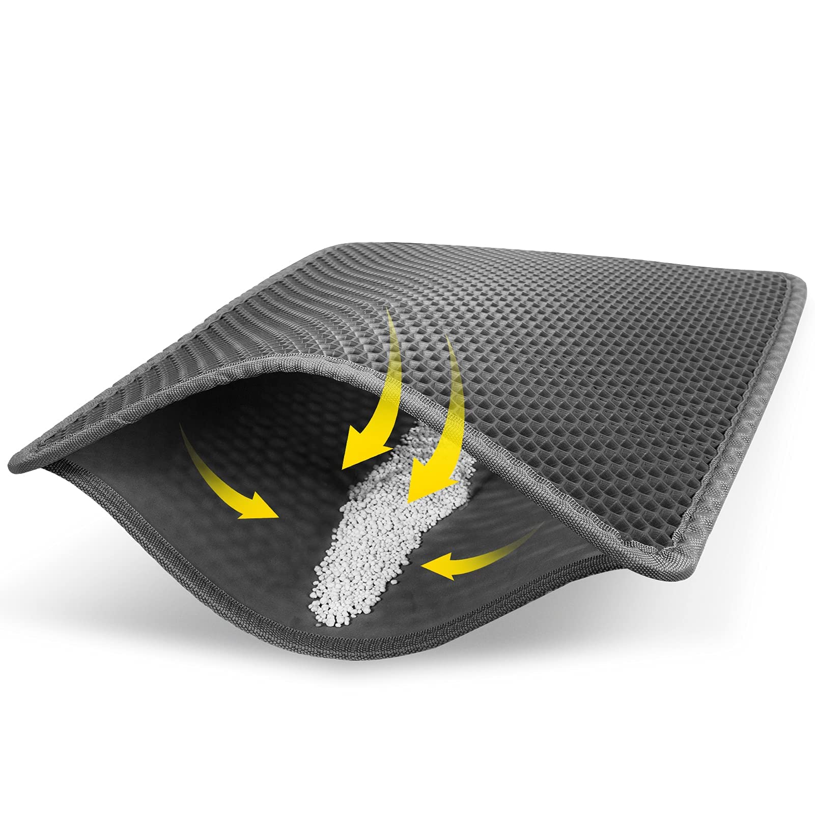 Cat Litter Mat Grey Trapping for Litter Box, XL Jumbo 30 x 24 in, Urine ...