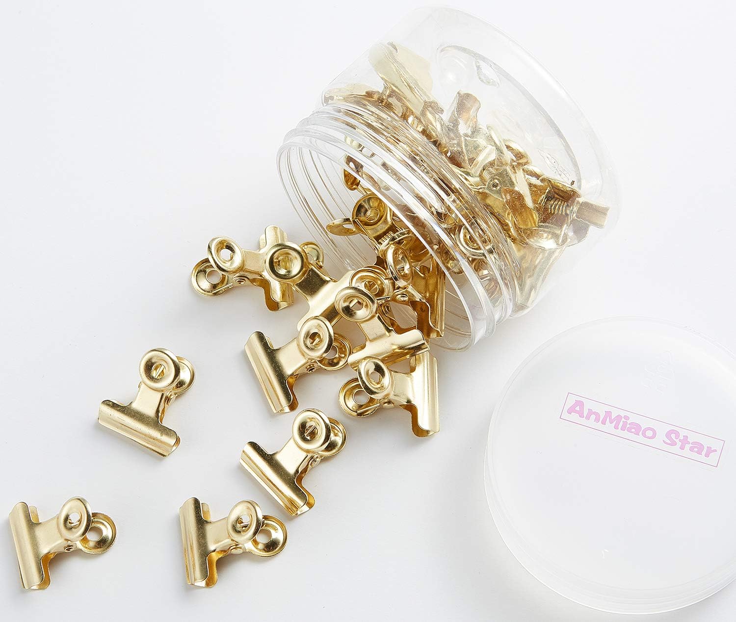 Amazon.com : AnMiao Star 7/8 Inch Metal Bulldog Clips, Hinge Clips for ...