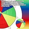 Parachute Toy, 6.1ft Diameter Giant Rainbow Parachute for Kids Colorful ...