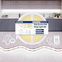 Amazon.com: GOOVER LED Strip Light White COB Kit 5000K, UL 1440LEDs, Ra ...