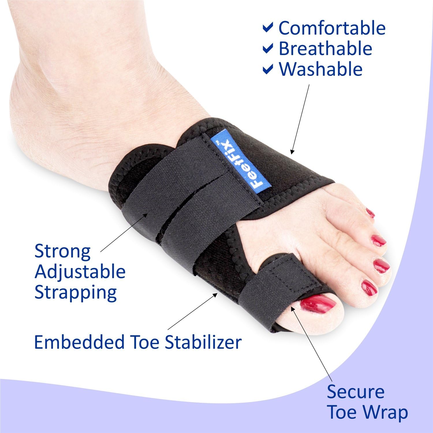 FEETFIX Bunion Corrector Big Toe Straightener – Bunion Splints for ...