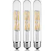 T10 LED Frosted Bulbs, Edison Tubular Filament LED Light Bulb, Dimmable ...
