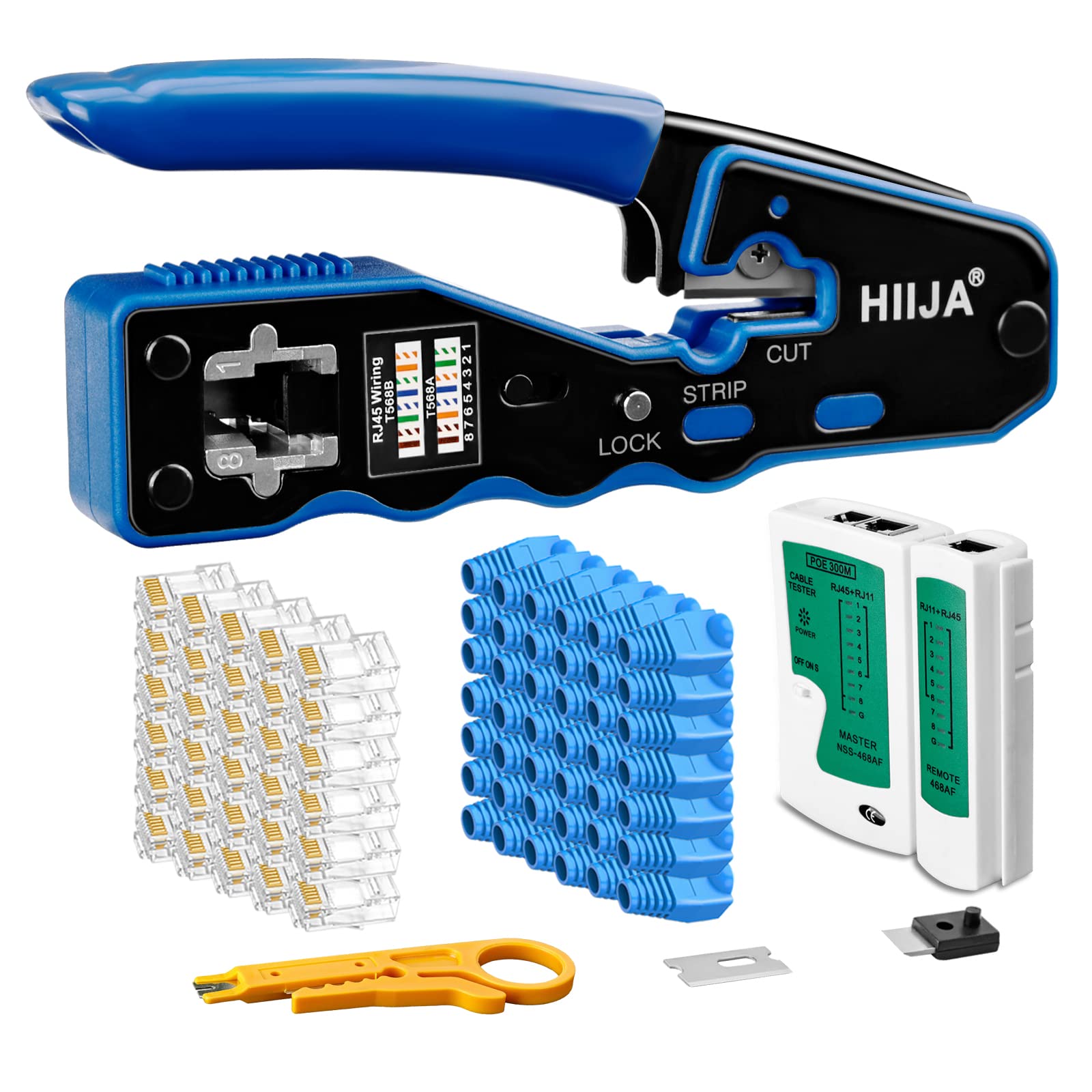 Mua Hiija RJ45 Crimp Tool Kit, RJ45 Crimper Cat6 Crimping Tool Ethernet ...