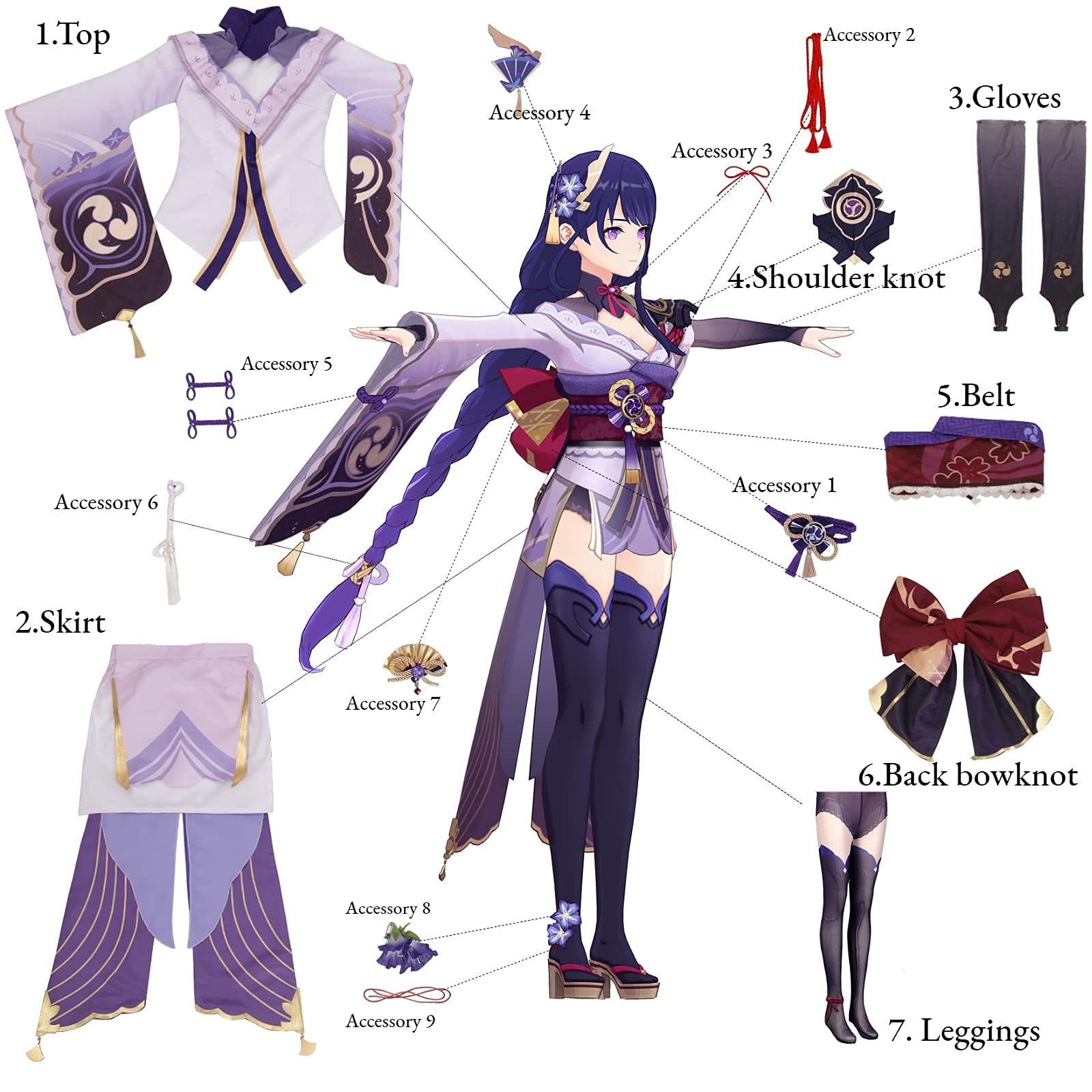 Mua Raiden Shogun Cosplay Outfit Genshin Impact Baal Cosplay Costume ...