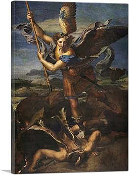 Amazon.com: ARTCANVAS St. Michael Vanquishing Satan 1518 Canvas Art ...