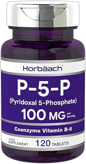 Amazon.com: Horbaach P5P Activated Vitamin B6 100 mg 120 Tablets | Vegetarian, Non-GMO, Gluten ...