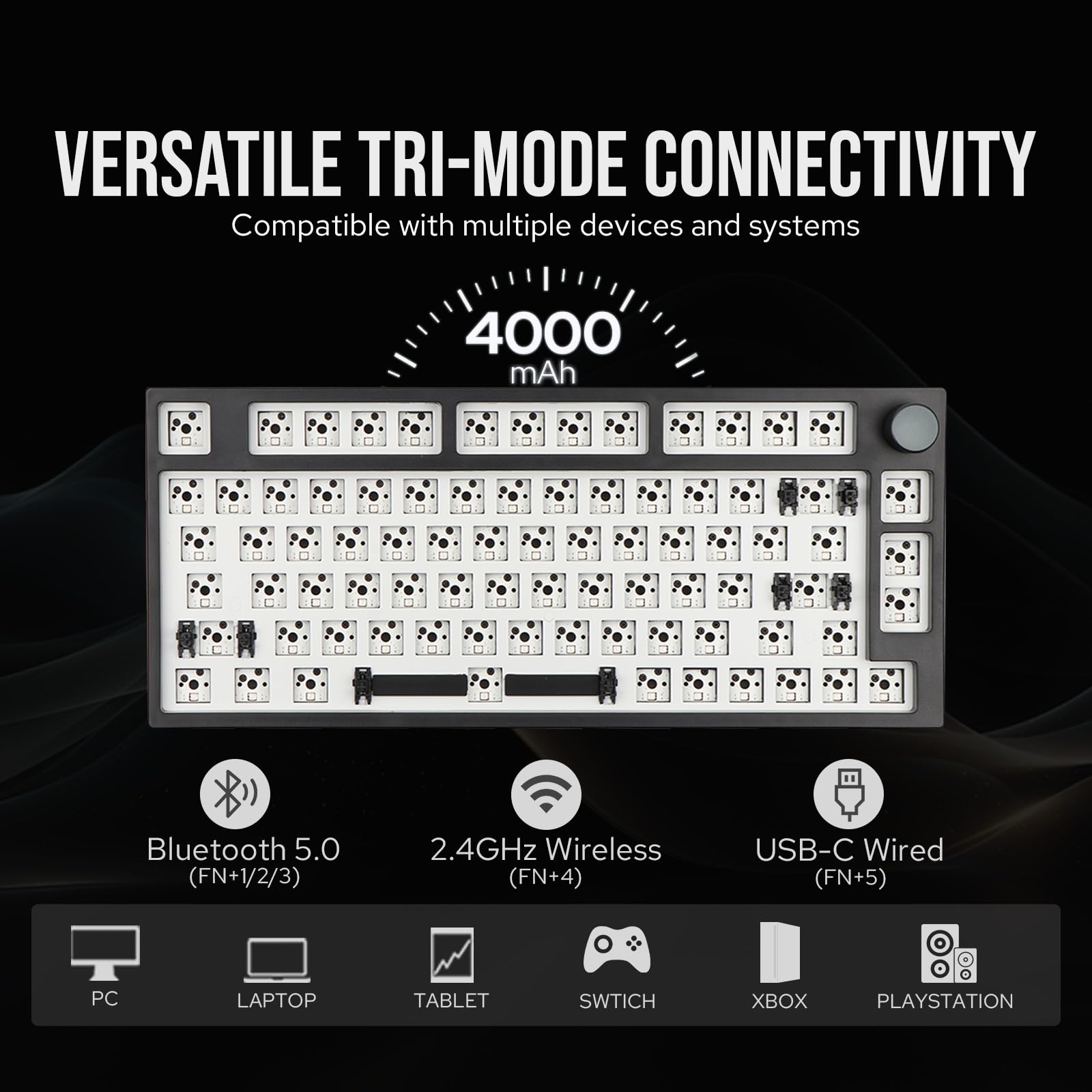 Mua EPOMAKER TH80 Pro Wireless Barebones Keyboard Kit, 75% Hot Swap ...