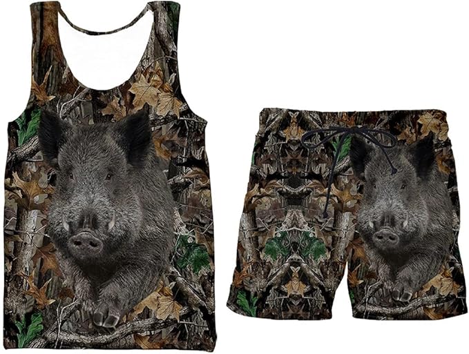 Camouflage Hunting Animal Wild Boar Male/Female Cool 3D Printing ...