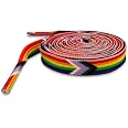 Amazon.com: PinMaze Progress Pride Flag LGBTQ Striped Shoelaces For Gay ...