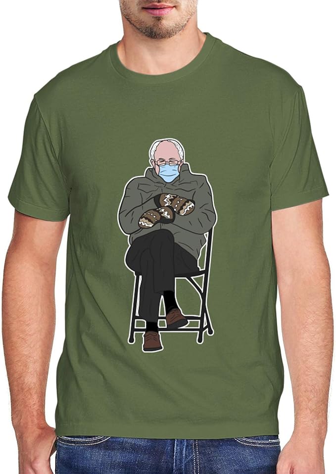 Men's T-Shirt Bernie Sanders Inauguration Funny T Shirt Grumpy Sanders ...
