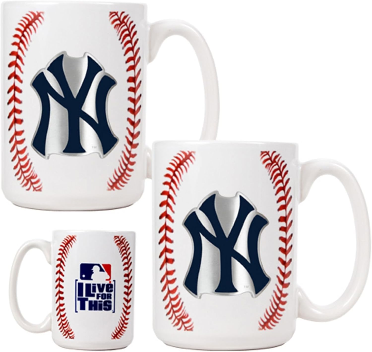 Amazon.com: MLB New York Yankees Two Piece Ceramic Gameball Mug Set ...