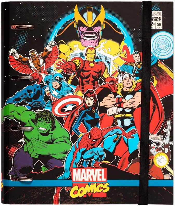 Official Marvel 4 Ring Binder – Premium Avengers A4 Folder Ring Binder ...