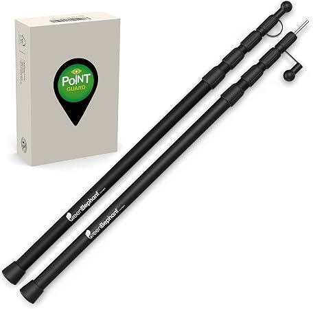 Amazon.com: Telescoping Tarp Poles Set of 2 – Adjustable Aluminum Rods ...