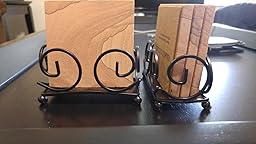 Amazon.com | Thirstystone Dark Iron Upright Scroll Coaster Holder, Dark ...