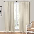 Amazon.com: TWOPAGES Greyish Beige Pinch Pleated Drape 40x84 Linen ...