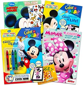 Amazon.com: Disney Mickey Mouse Coloring Book Super Set with Stickers ...