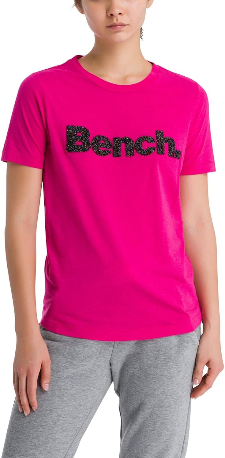 Bench Women's Corp Logo Tee T-Shirt, Pink (Cabaret Pk11397), X-Large ...