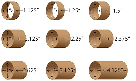 Amazon.com : Label Cores 1" Inner Diameter. Rigid Cardboard. Variety of ...
