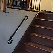Kenosha Iron 3 ft Wrought Iron Handrail Hand Rail Railing Wall Mounted ...
