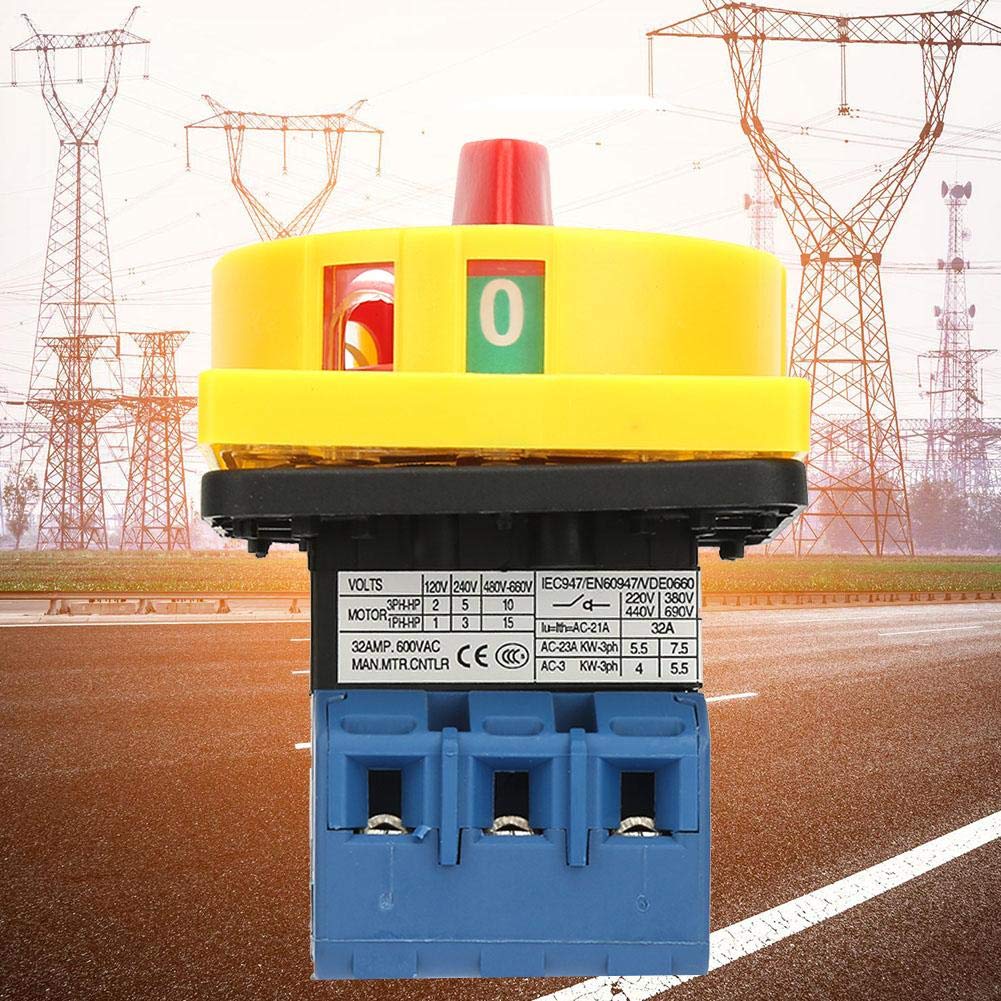 Mua Rotary Cam Changeover Switch 25A/32A 3-Pole 2-Position Load Circuit ...