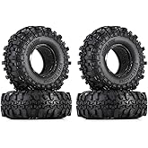 Amazon.com: INJORA 1:10 RC Rock Crawler 1.9 Inch Rubber Tires & Plastic Wheel Rim Set for Axial ...
