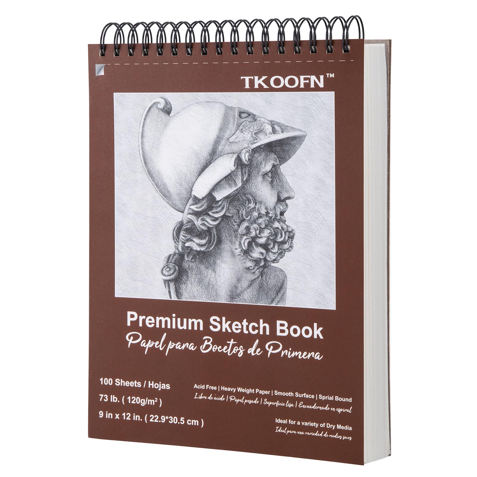 Mua TKOOFN 100 Sheet 9" x 12" Sketch Book,Top Spiral Bound Sketchbook ...