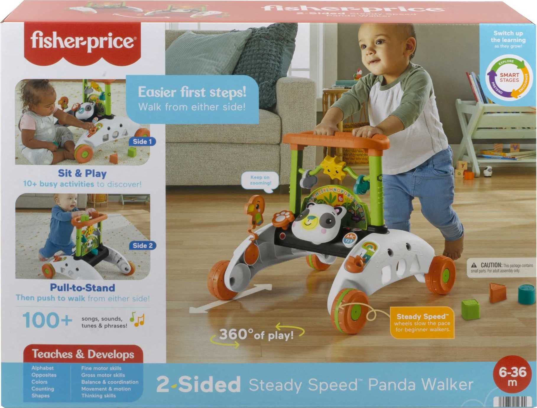 Mua Fisher-Price Baby & Toddler Toy 2-Sided Steady Speed Panda Walker ...