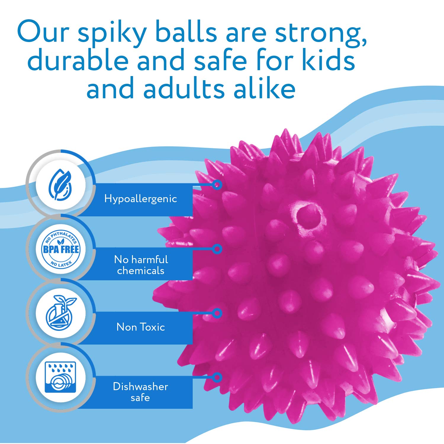 Mua IMPRESA 10-Pack of Spiky Sensory Balls - Squeezy and Bouncy Fidget ...