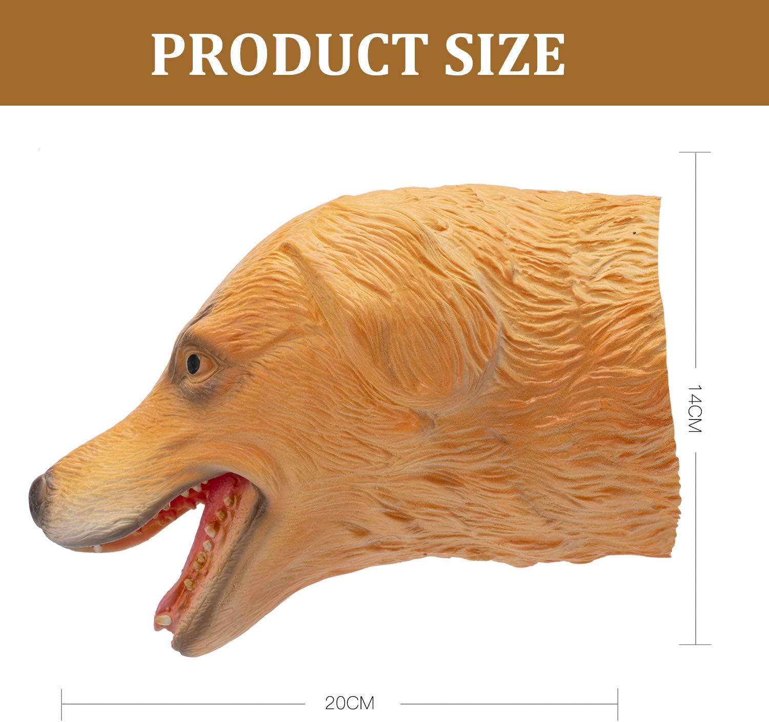 CreepyParty Labrador Hand Puppet Realistic Latex Soft Dog Puppet Animal ...