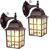 2-Pack Dusk to Dawn Outdoor Lights for House, Exterior Porch Light Fixtures Wall Mount with ...