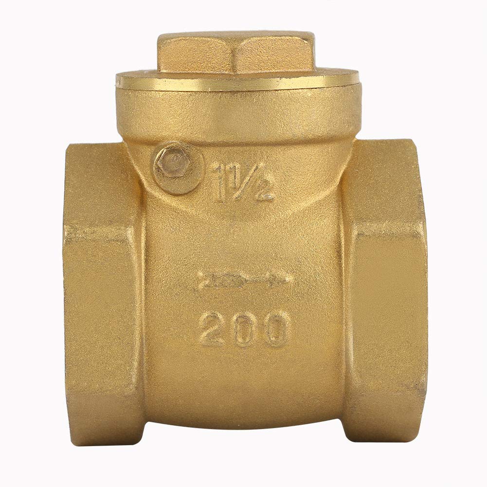 DN32 BSP 1-1/4 Female Thread Brass Non-Return Swing Check Valve 232PSI ...