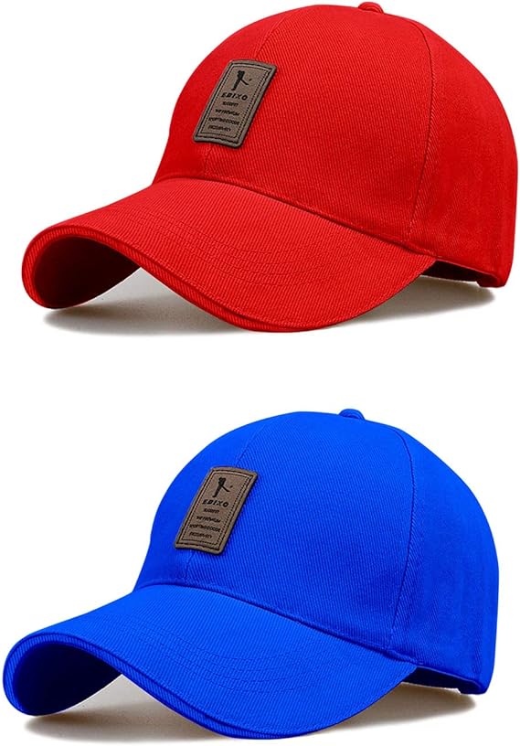 Buy Combo ediko caps red and Royal Blue caps for Men Pack of 2 (Free ...