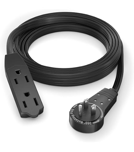 Lay Flat Electrical Power Extension Cord Duplex Receptacle Amazon.com: