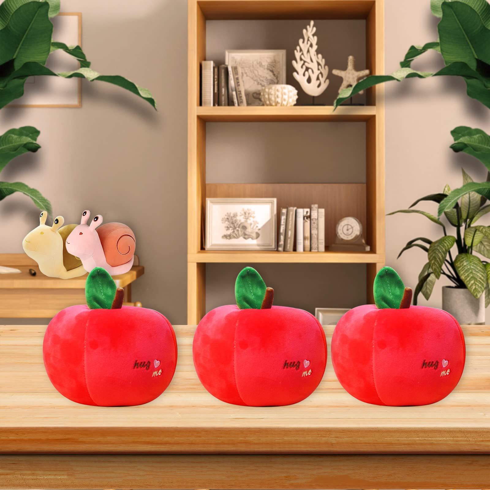 Mua 2Pcs 6.7" Red Apple Plush Stuffed Animal Cute Fruit Pillow Toy Gift ...