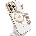 Amazon.com: KANGHAR Magnetic Case Designed for iPhone 15 Pro Max for Women Girls Luxury Plating ...
