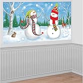 Amazon.com: Amscan 674000 Christmas Decoration Evergreen Wall Scene ...