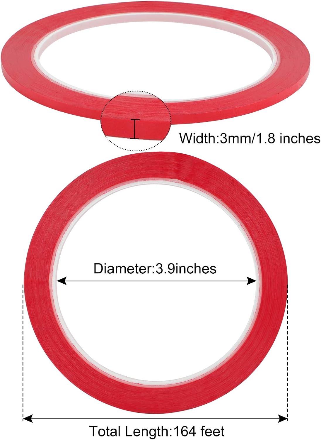 Whiteboard Tape Grid Marking Tape, KissDate 8 Pieces 3 mm Width Colored ...