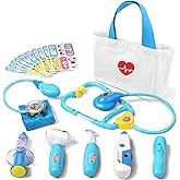 Amazon.com: Play-Act Kids Doctor Kit, 16-Piece Medical Kit with Bag ...