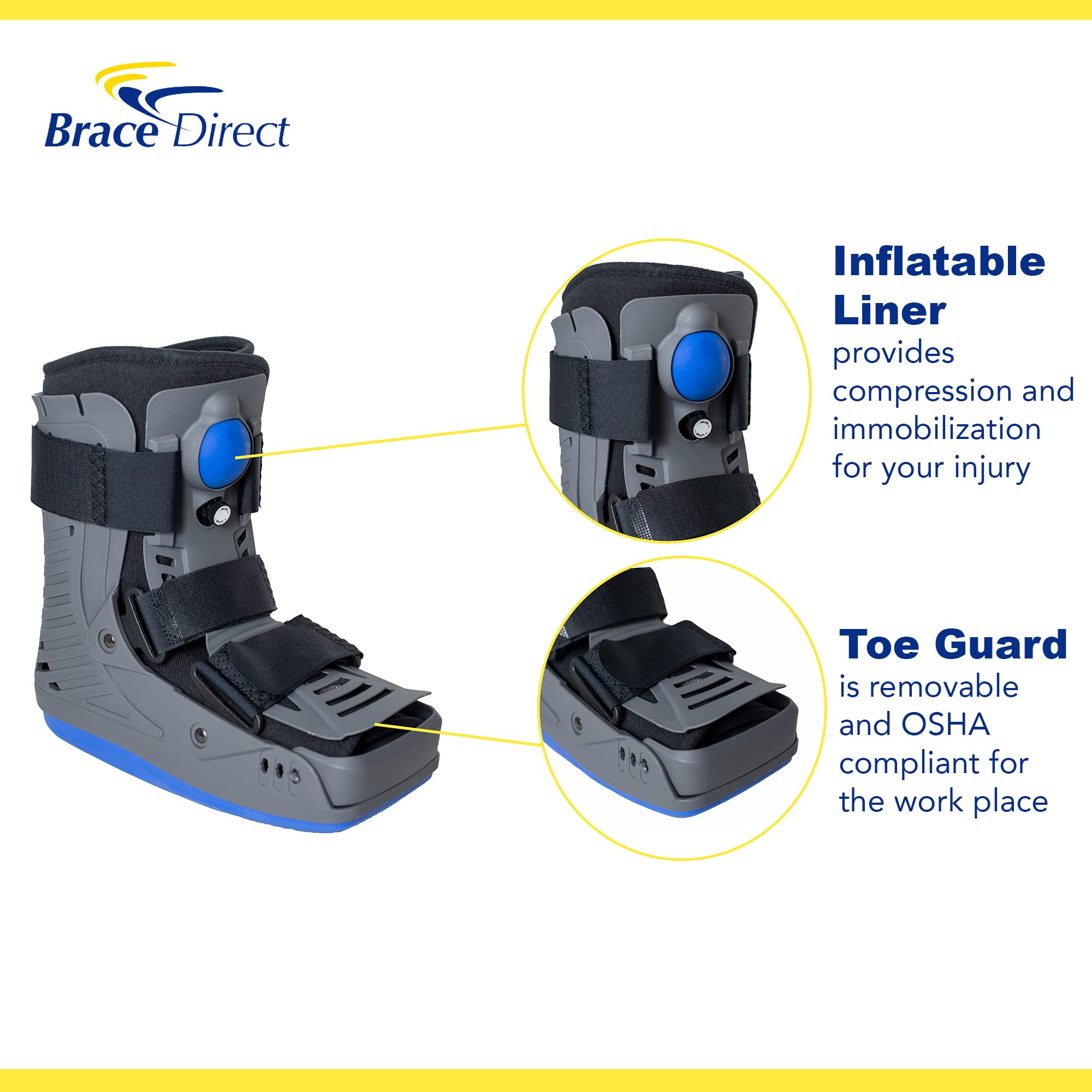 Mua Lightweight Medical Full Shell Walking Boot with Air Pump- Short ...