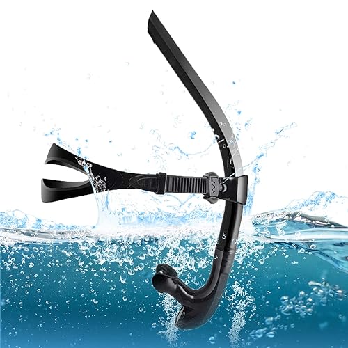 Swim Snorkel, One-Way Purge Valve Swimmers Snorkel for Lap Swimming ...
