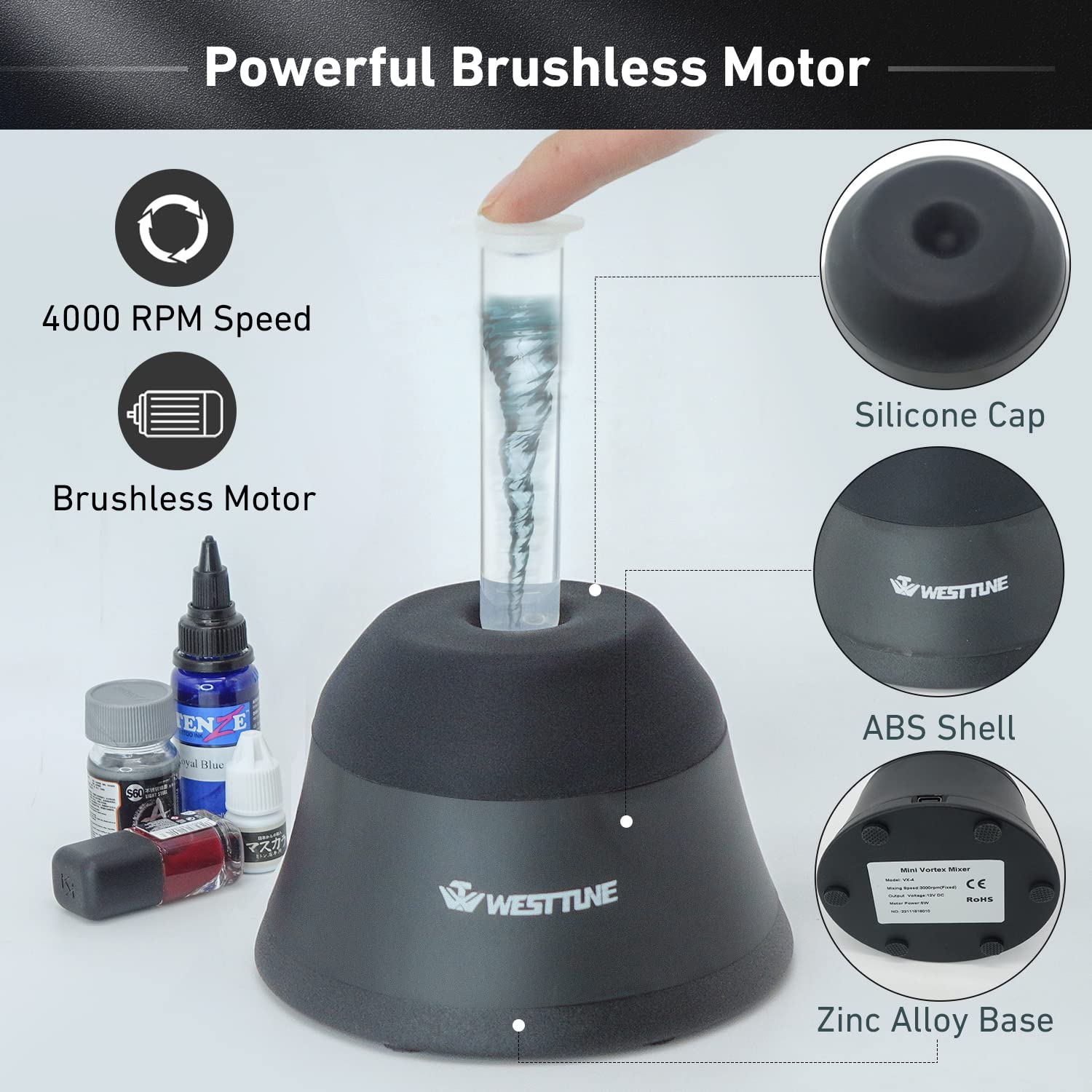 Mua Mini Vortex Mixer 4000rpm High-Speed Paint Shaker & Paint Mixer for ...