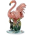 Amazon.com: ELLDOO Mini Flamingo Trinket Box, Vintage Metal Enameled ...