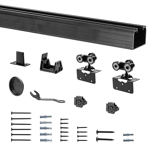 DIYHD 72" Commercial Grade Aluminum Pocket Door Track Kit,Ceiling Mount ...
