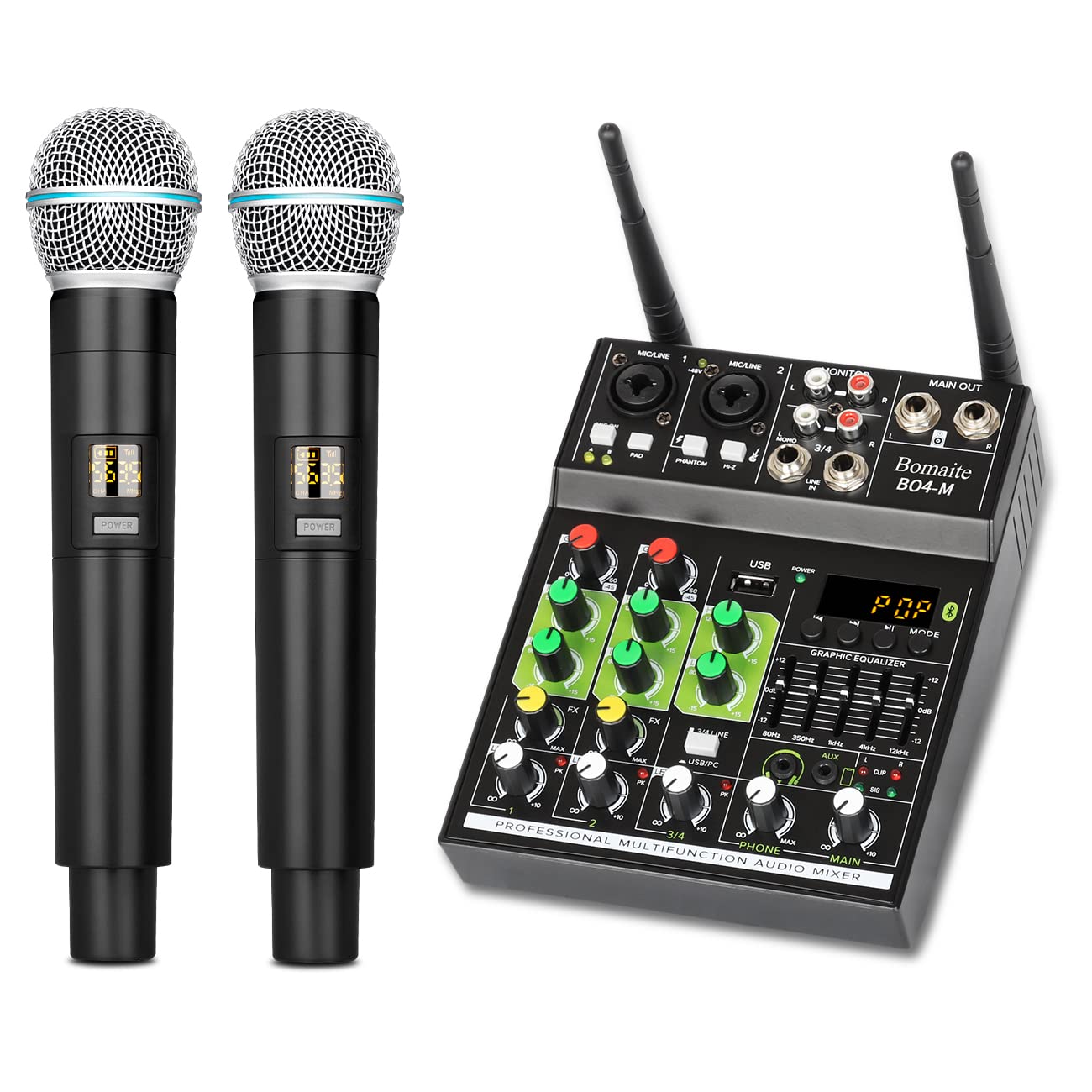 Mua Bomaite BO4-M Portable Karaoke Microphone Mixer System Set, 4 ...