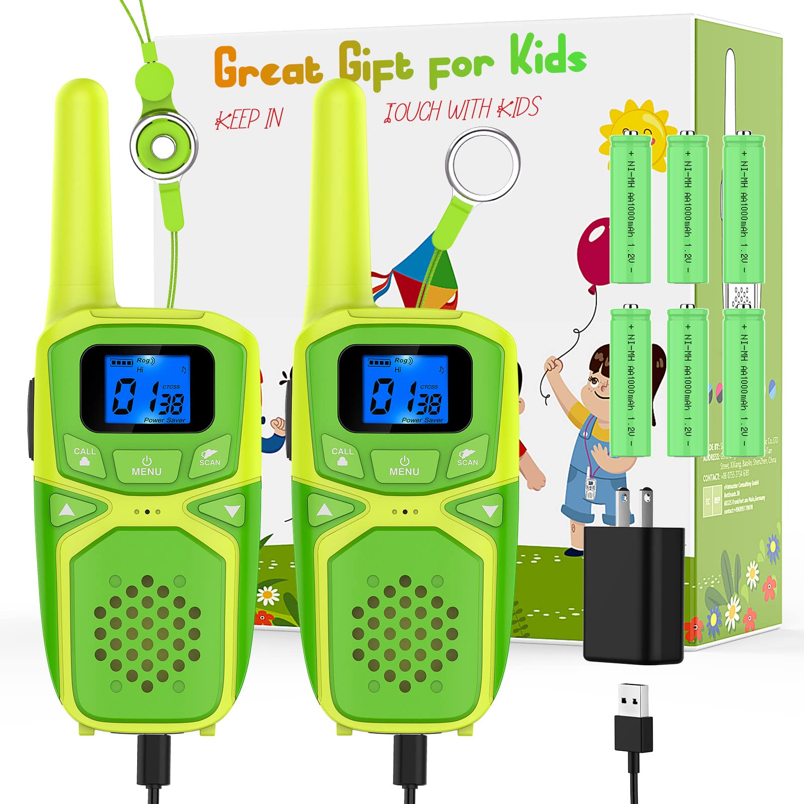 Utooby Walkie Talkie for Kids,Walkie-Talkie for Boys and Girl Hand Free ...