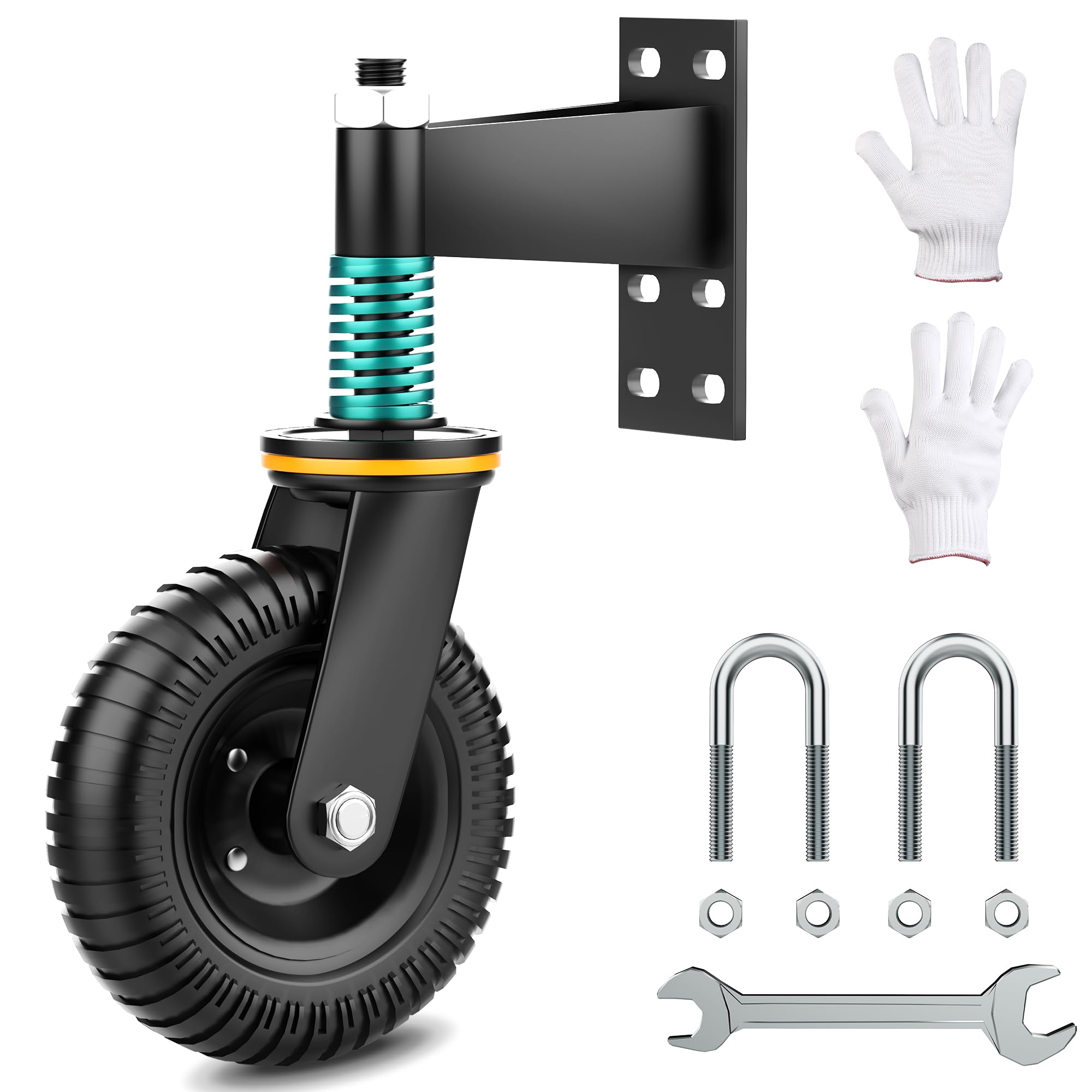 PICURA Gate Wheel 6 Inch for Metal Tube Gate Wooden Gate 600lb Capacity ...