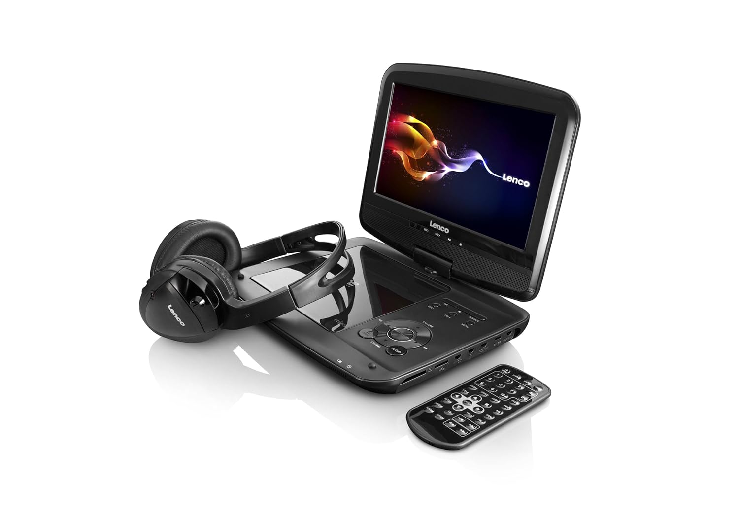 Lenco tragbarer DVD-Player DVP-937 mit Infrarot-Kopfhörer 22,5 cm (9 ...