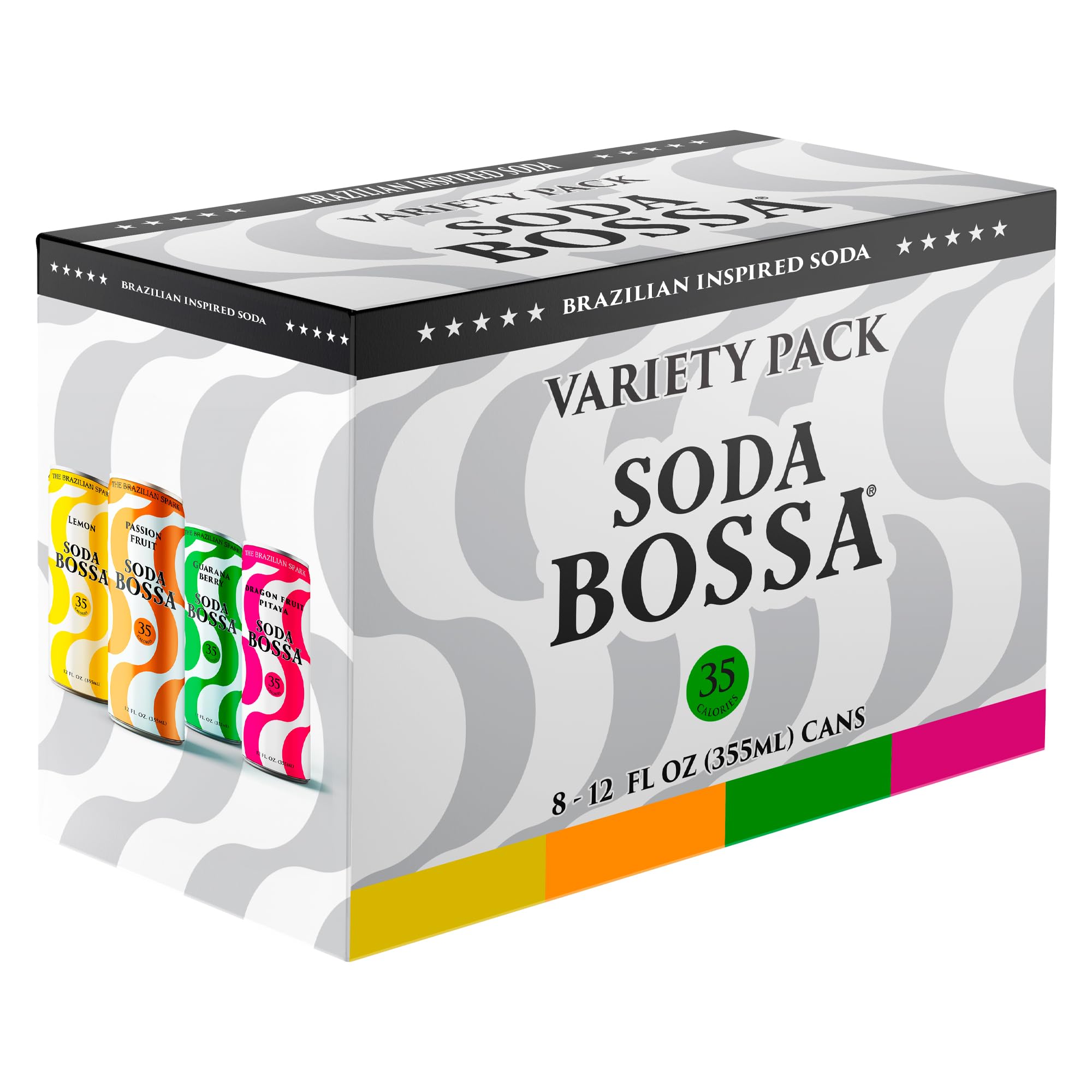 Mua Soda Bossa Soda Variety Pack (Brazilian Inspired Soda), Real Cane Sugar, Low Calorie Canned ...